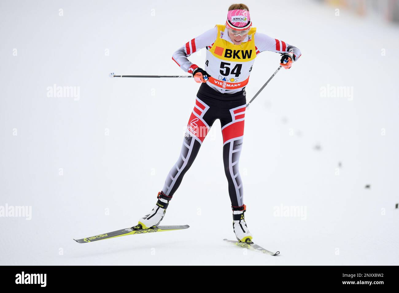 Teresa Stadlober of Austria skis during the women's 10 km free style ...