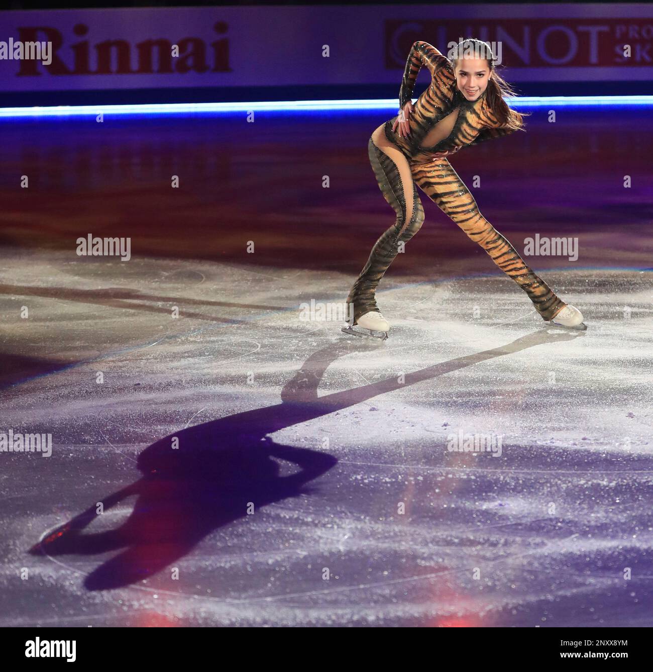 Russia's Alina Zagitova performs during her exhibition in ISU Junior ...