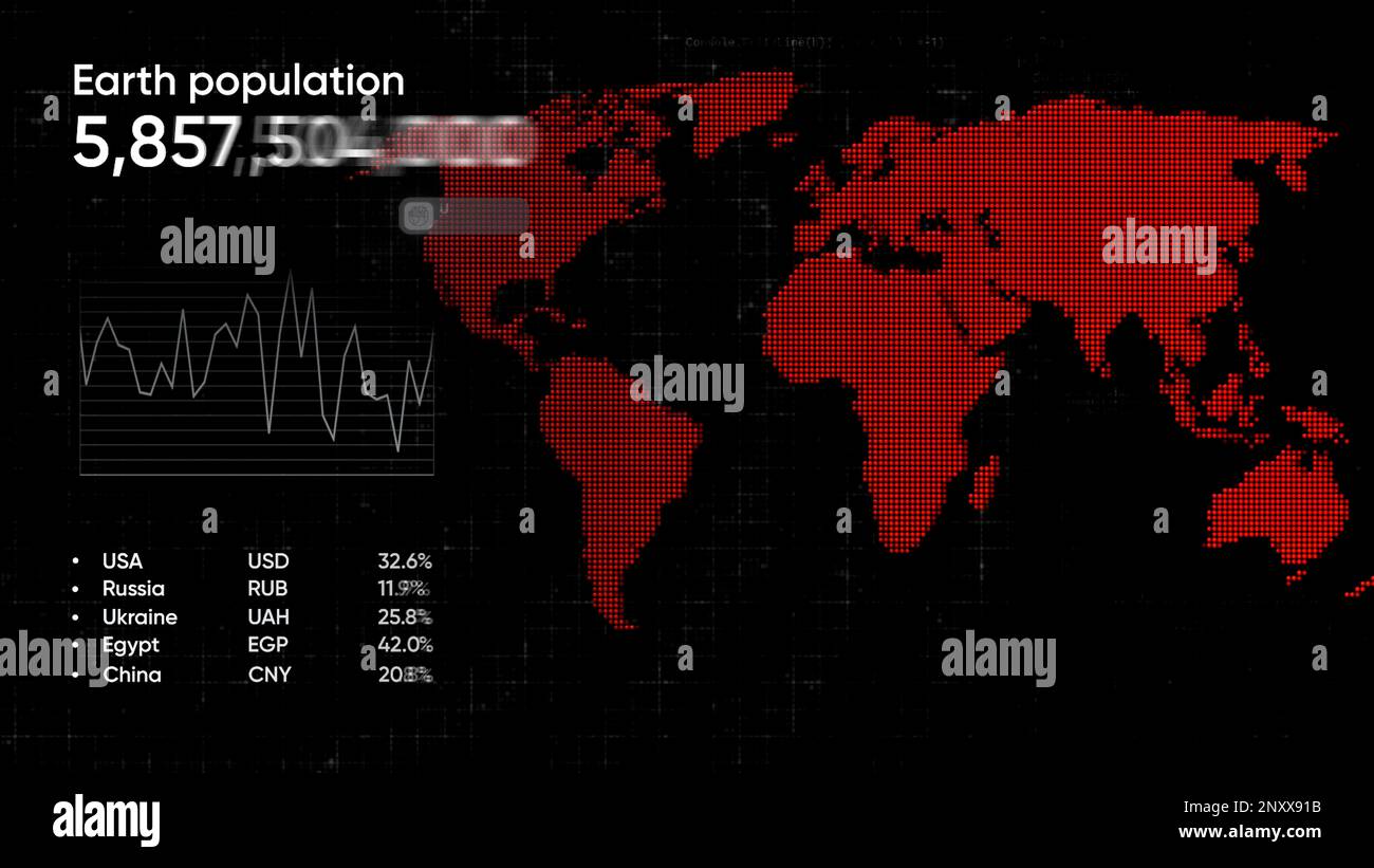 Population demographics infographic world map hi-res stock photography ...