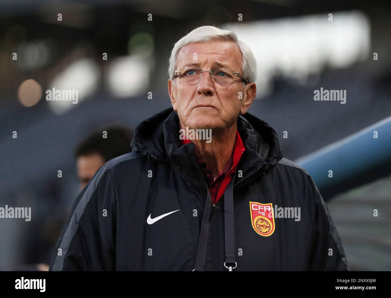 Chinese national football team Manager, Marcello Lippi, during the EAFF ...