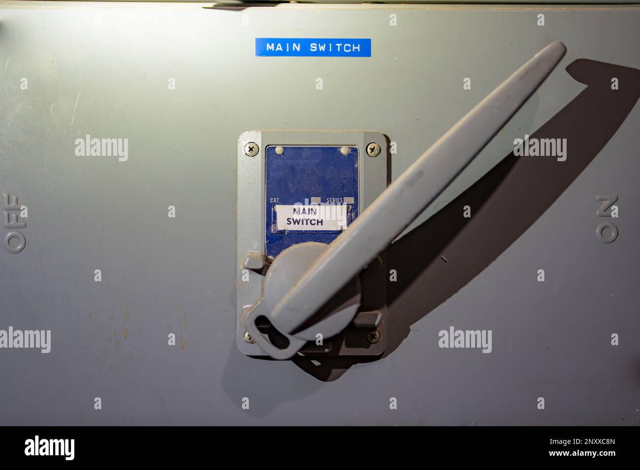 Electrical distribution box with main circuit breaker Stock Photo - Alamy