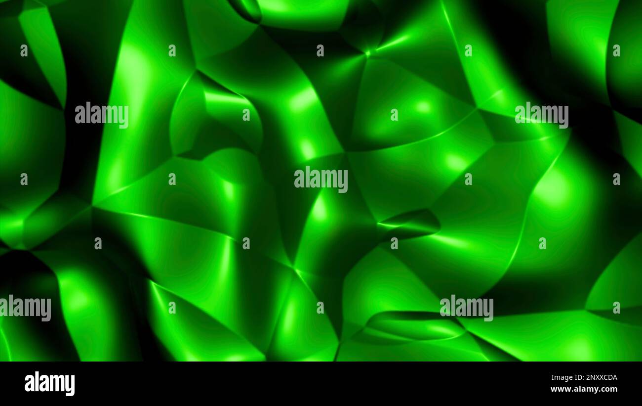 Green flowing slow swirls. Design. Rotating light flares creating ...