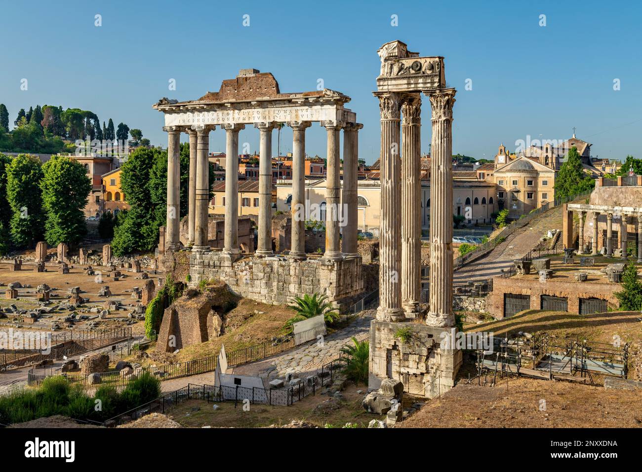Tempio di Saturno, Temple of Saturn, Forum, Rome, Italy Stock Photo - Alamy