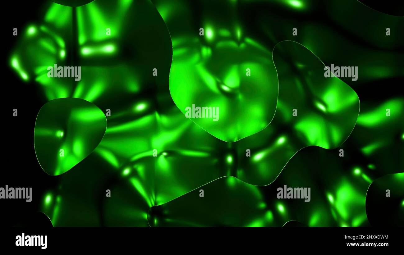 Abstract fluid texture with metallic glow and light flares. Design ...