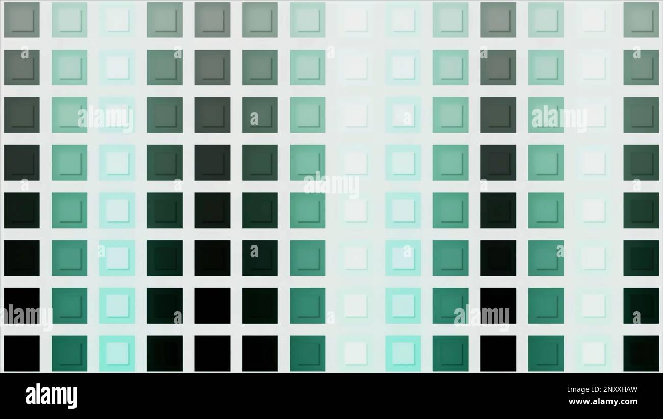 White abstract screen with moving rows of colorful squares. Motion ...