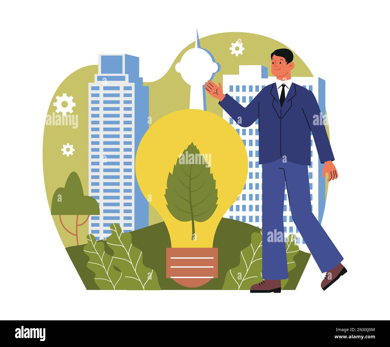 Positive energy building Stock Vector Images - Alamy