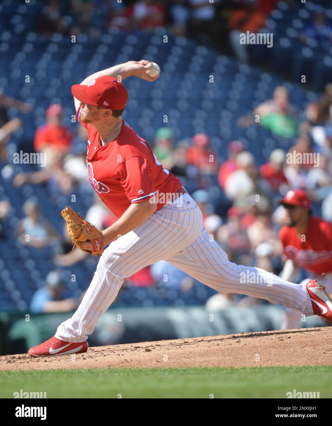 Philadelphia Phillies pitcher Mark Leiter (59) during game against the ...