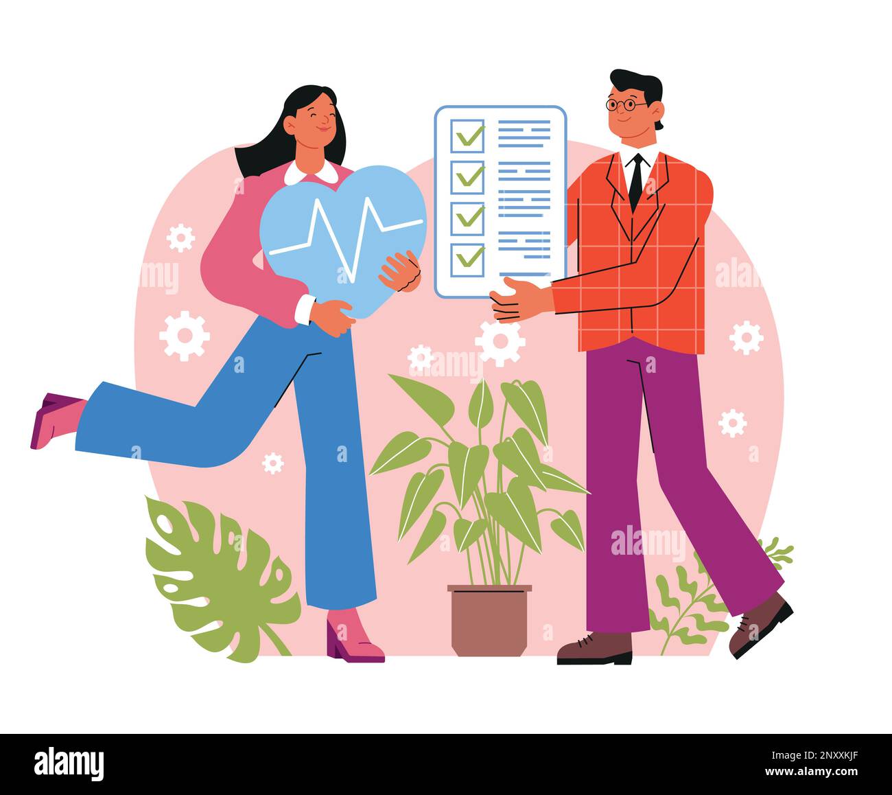 Insurance visit Stock Vector Images - Alamy