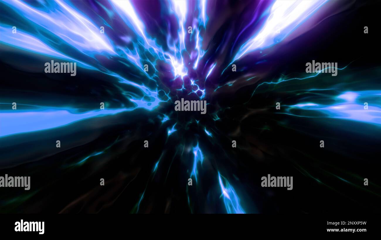 Light abstract colorful tunnel, flying deep into the colorful tunnel ...