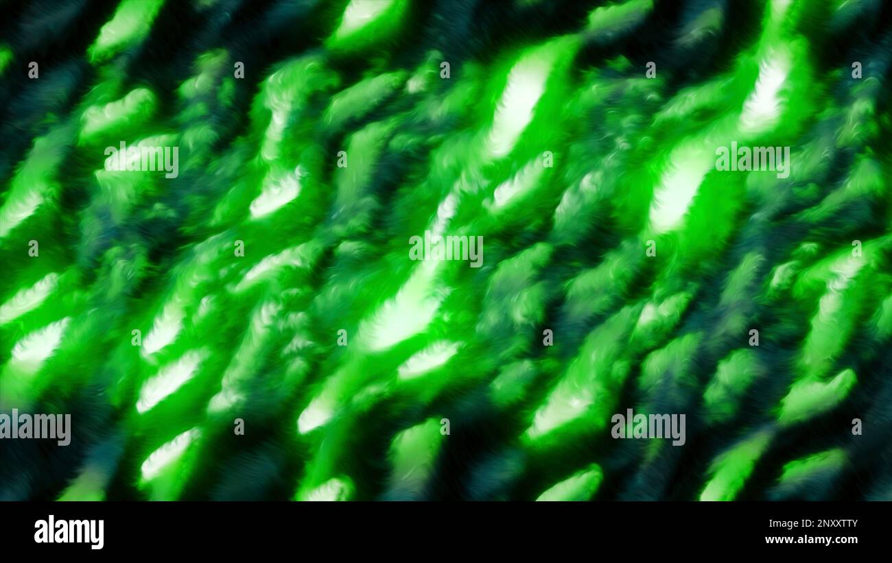 Abstract ripples and liquid surfaces with shiny lines. Motion. Bright ...