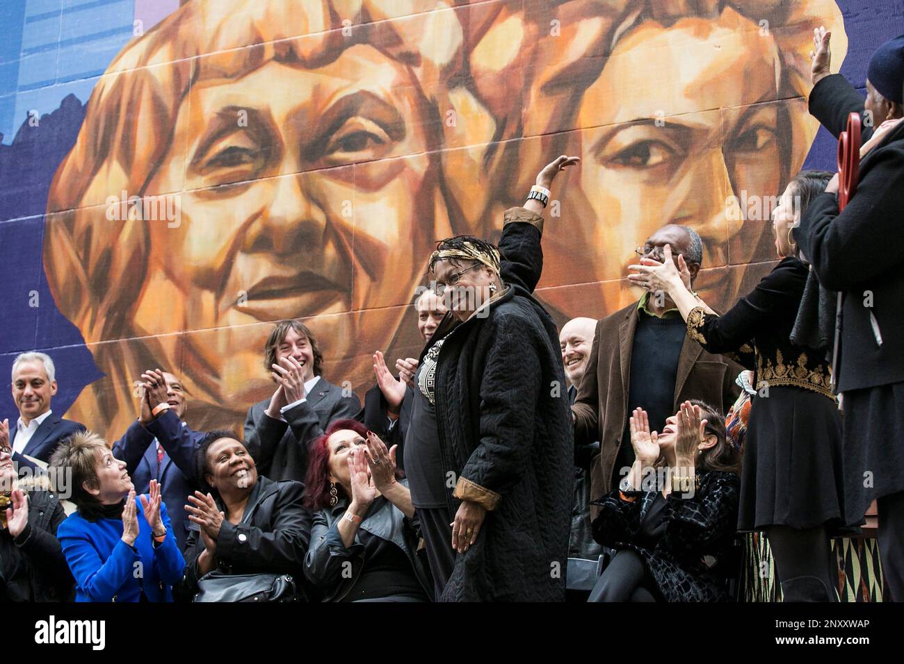 Nora Brooks Blakely gestures toward a portrait of her month, Gwendolyn ...