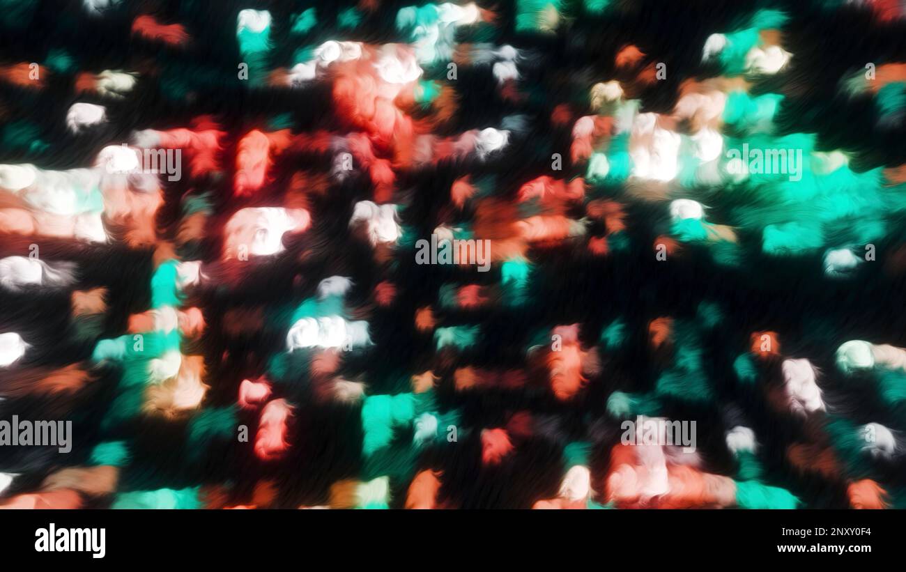 Colorful square shimmer on black background. Motion. Background with ...