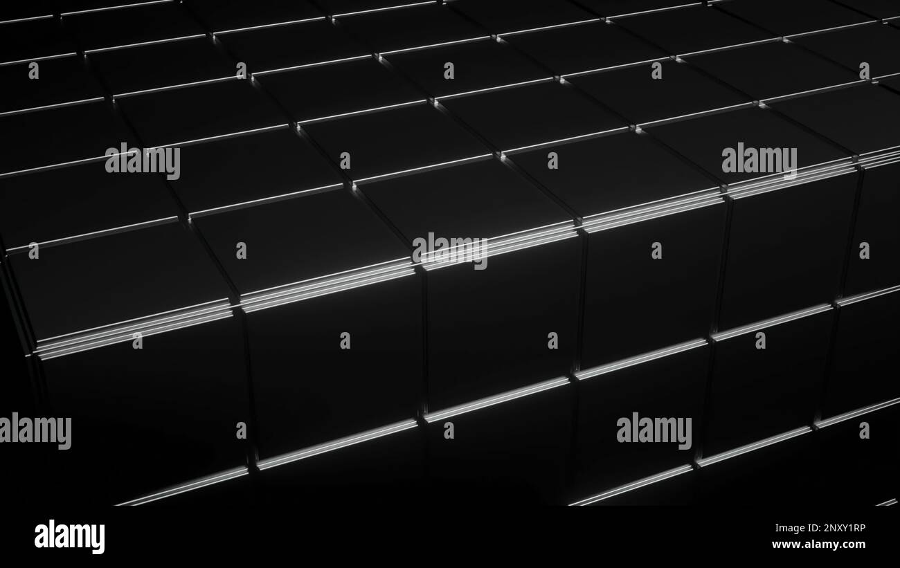 Abstract background grid moving cubes hi-res stock photography and ...