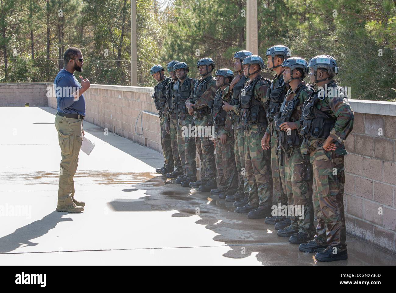 Partner nation students attending the Patrol Craft Officer Riverine ...