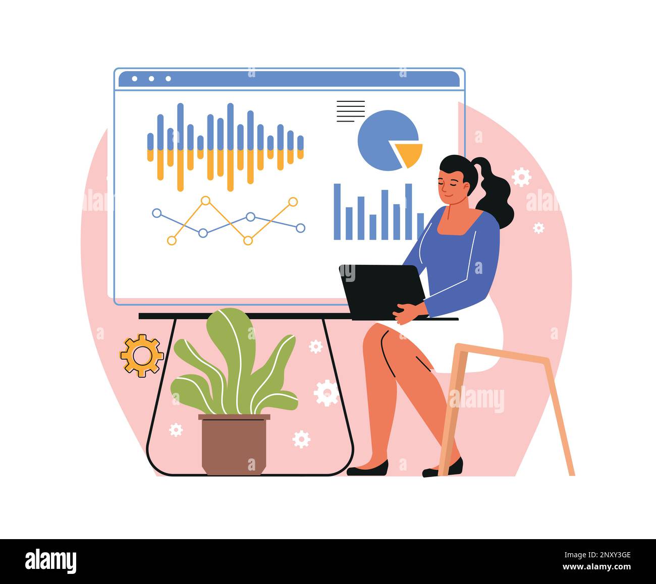 Financial report concept Stock Vector Image & Art - Alamy