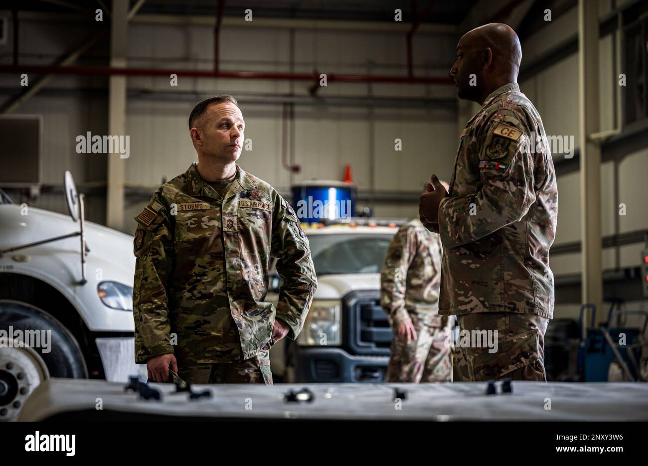 Command Chief Master Sgt. John Storms, Air Combat Command, discusses ...