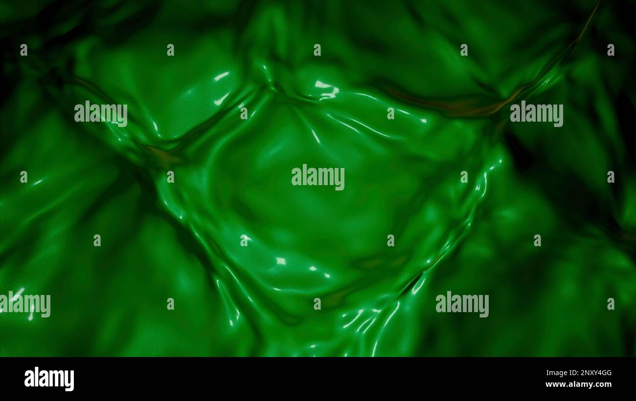 3D colored liquid with ripples on surface. Design. Bright liquid with ...