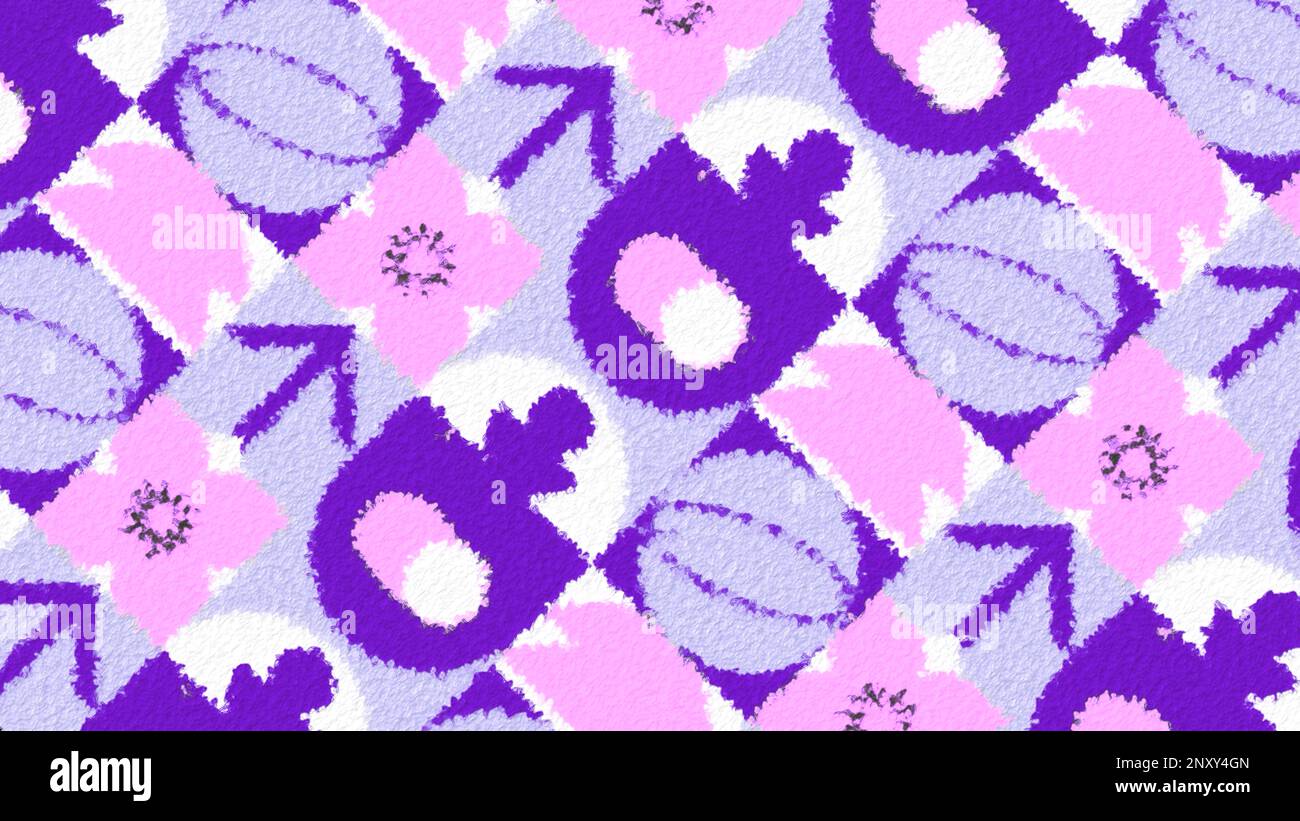 Animation with moving pattern with flowers. Motion. Pattern with ...