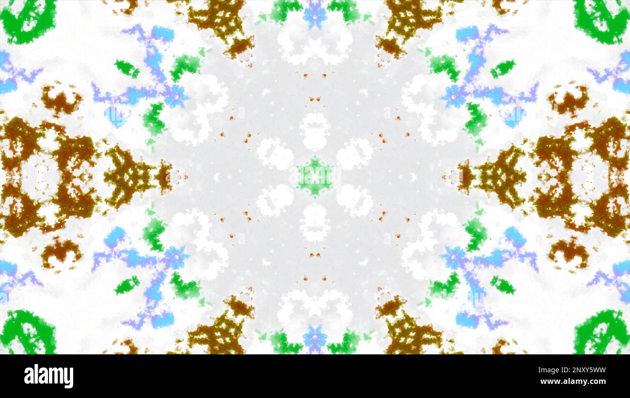 Colorful animation with floral kaleidoscopic pattern. Motion. Colorful ...
