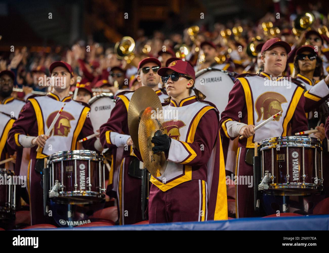 SANTA CLARA, CA - DECEMBER 01: The USC Trojans marching band during the ...