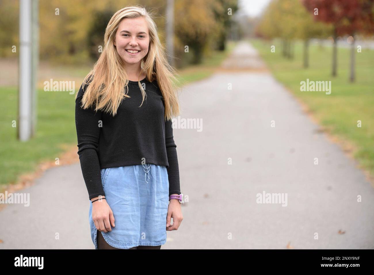 In this Tuesday, Nov. 3, 2017 photo, Columbus East High School senior ...