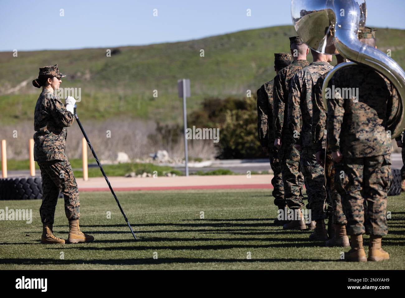 U.S. Marine Staff Sgt. Jessica Larsen, the 1st Marine Division Band ...