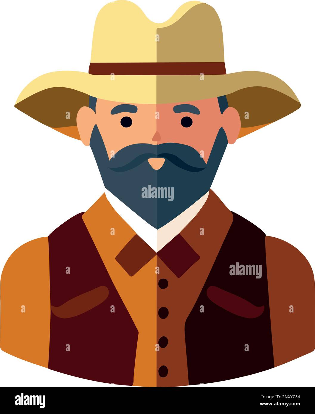 Man wearing straw hat Cut Out Stock Images & Pictures - Alamy