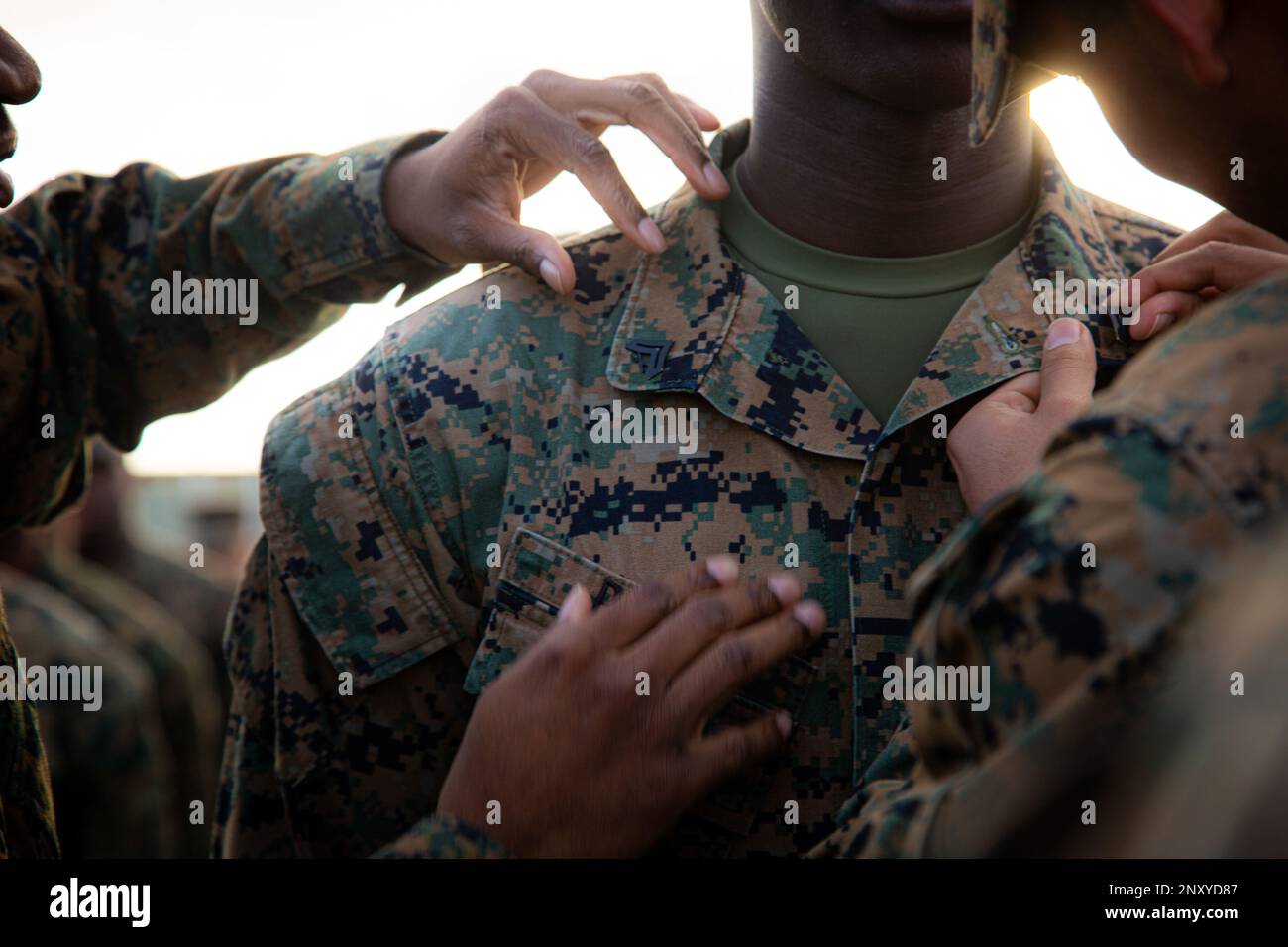 U.S. Marine Corps Cpl. Nolan C. Haynes, left, inventory management ...