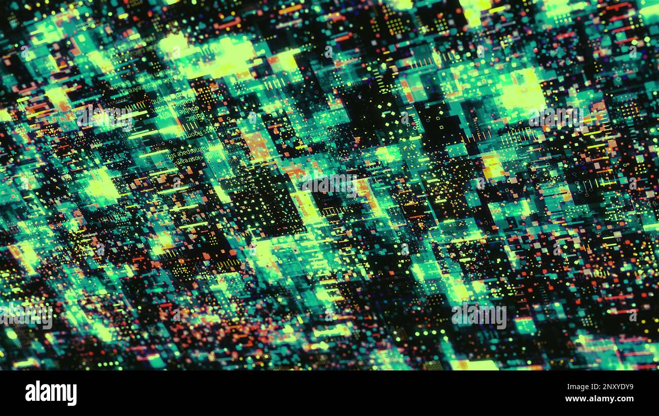 Abstract Background With Virtual Layers And Spots Motion Layering Of Virtual Background With