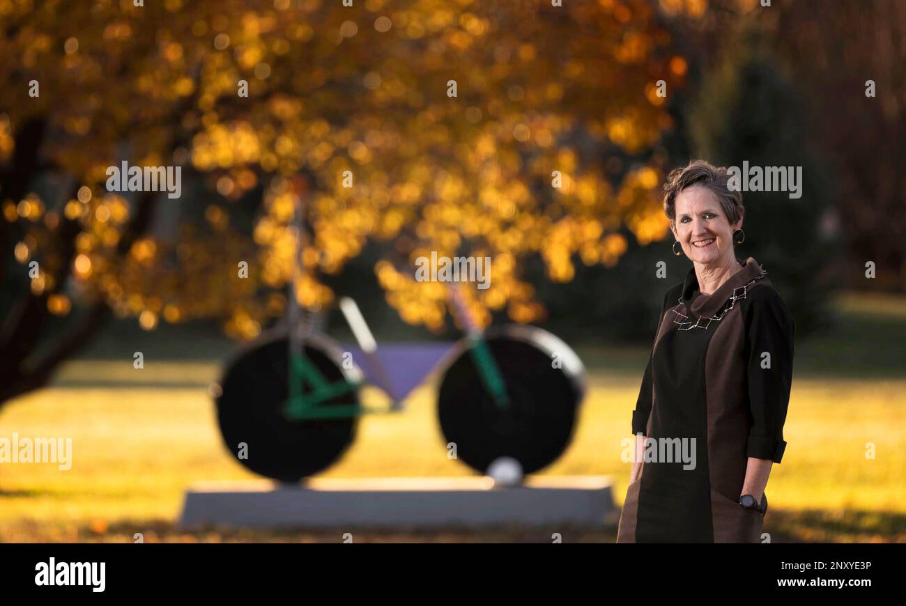 Public art champion Liz Shea-McCoy at Woods Park in Lincoln, Neb., on ...