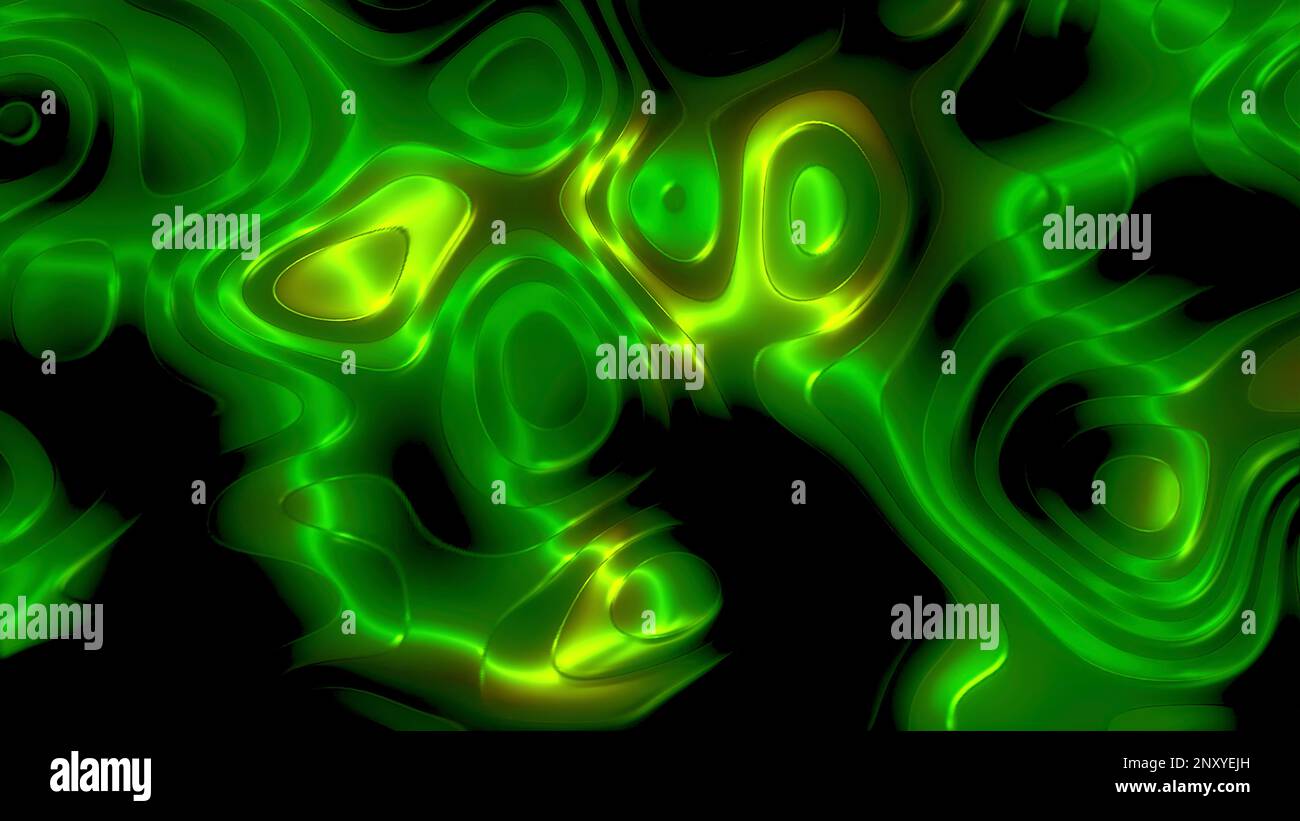 Colored liquid background with moving lines. Motion. Round lines move ...