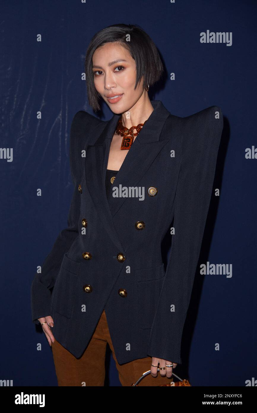 Paris France 01st Mar 2023 Molly Chiang Attending The Balmain