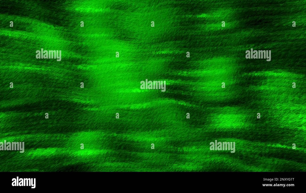 Liquid green background with distortion. Motion. Matrix system fluid in ...