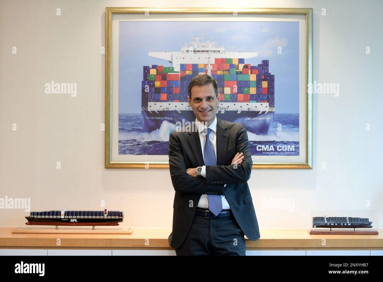Rodolphe Saade, chairman and CEO of container shipping company CMA CGM ...