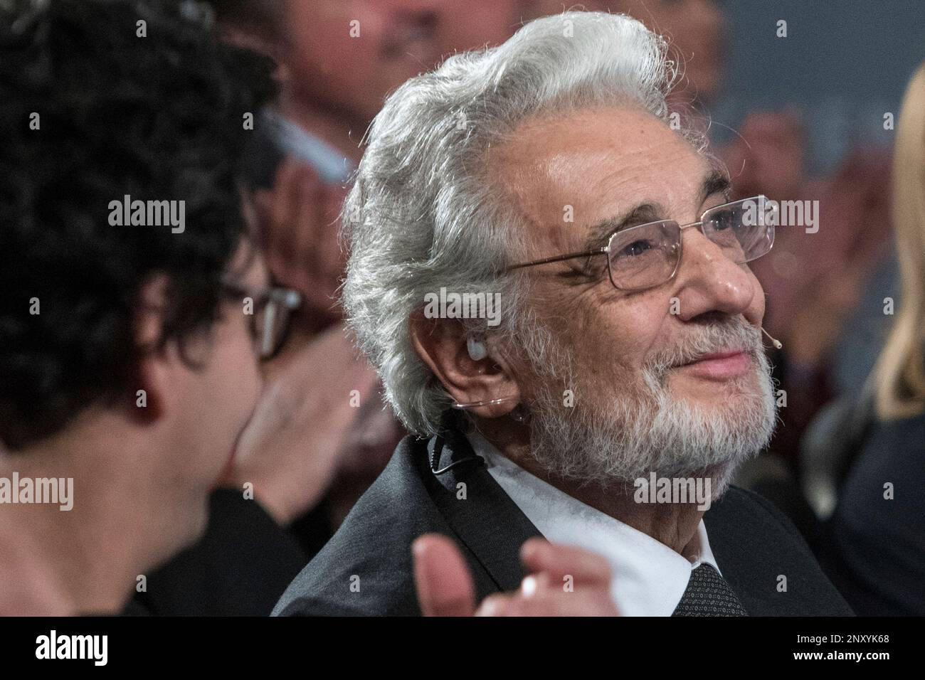 Spanish opera singer Placido Domingo attends the award ceremony of the ...
