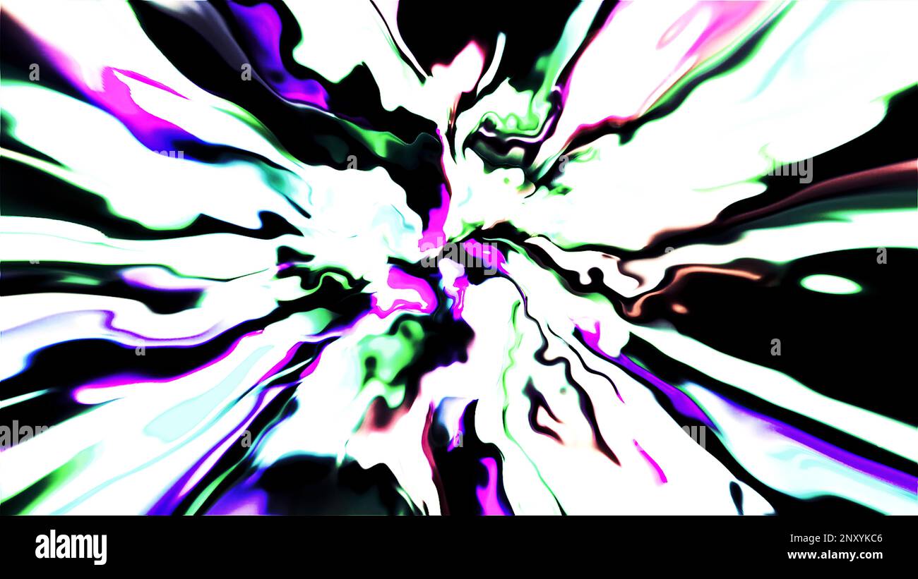 Moving flow of colorful spiral of paints. Motion. Slowing down flow of ...