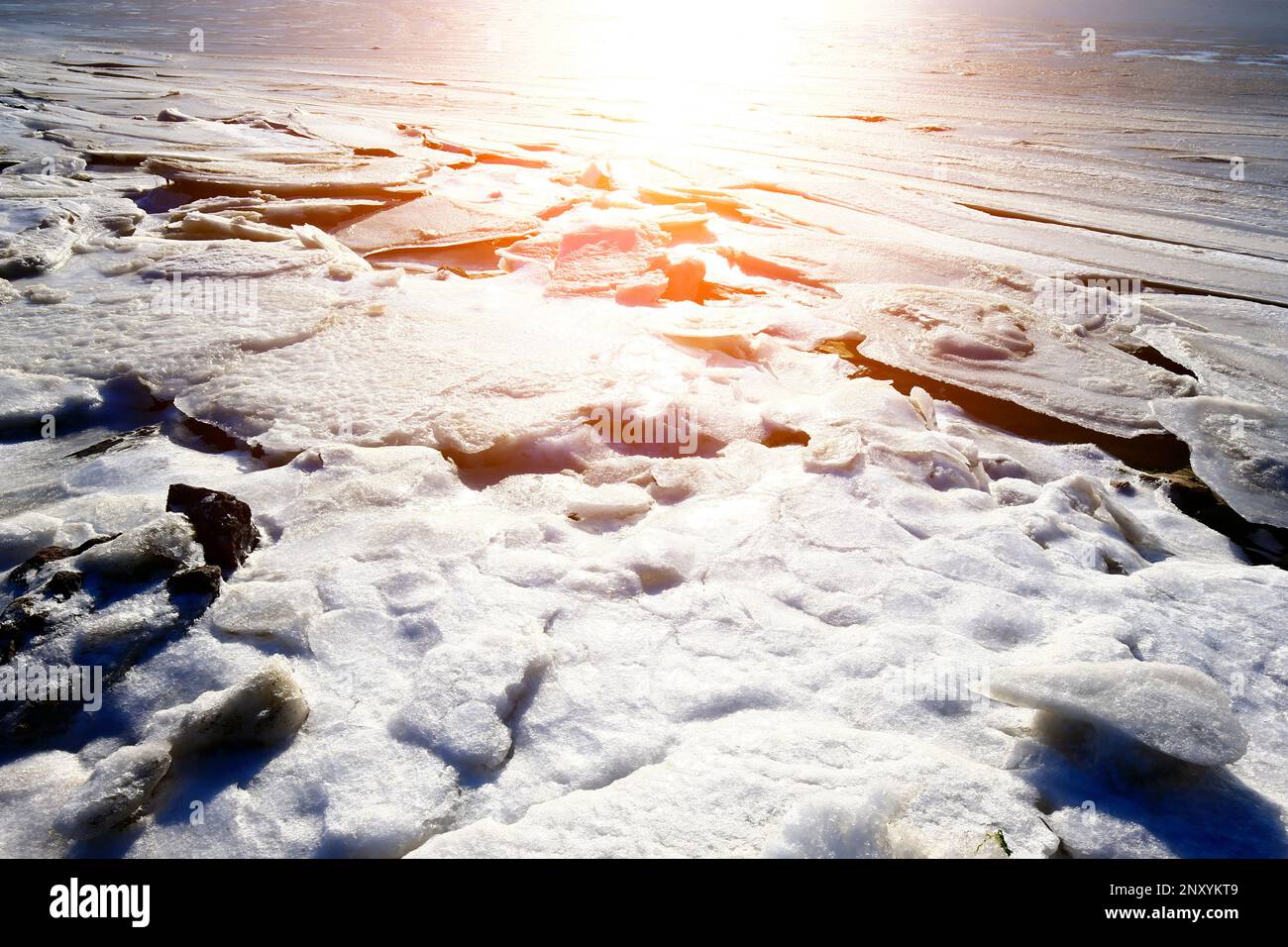The winter sea ice Stock Photo - Alamy