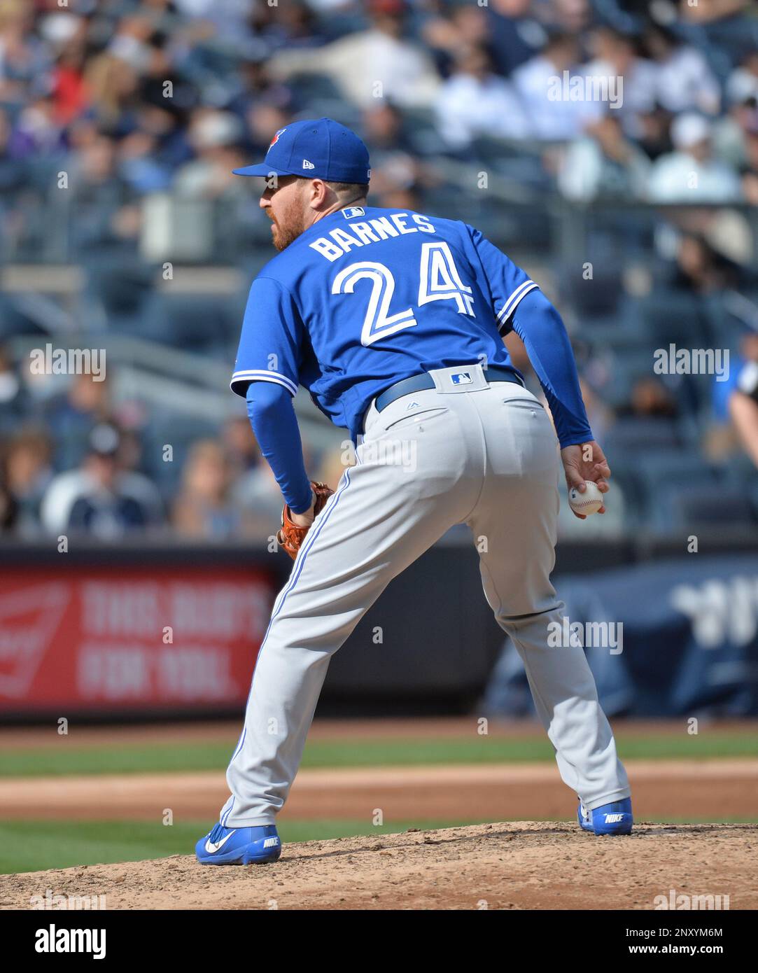 Toronto Blue Jays pitcher Danny Barnes (24) during game against the New ...