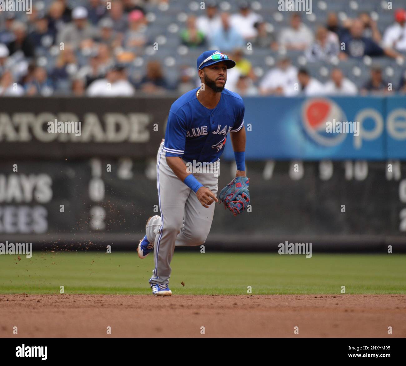 Toronto Blue Jays infielder Richard Urena (7) during game against the ...