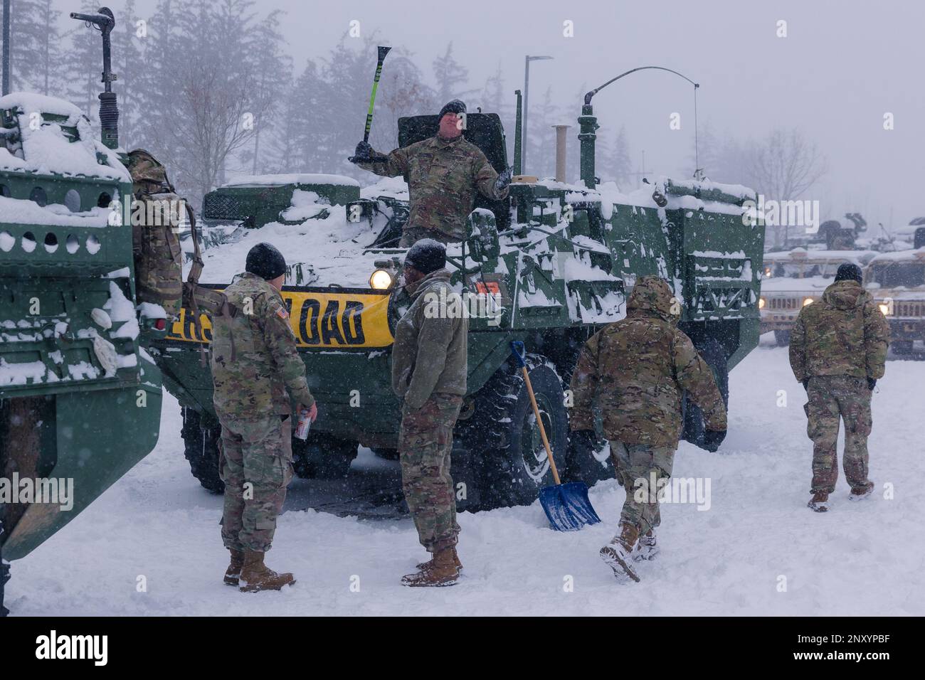 U.S. Soldiers with 1st Battalion, 112th Infantry Regiment, 56th Stryker ...