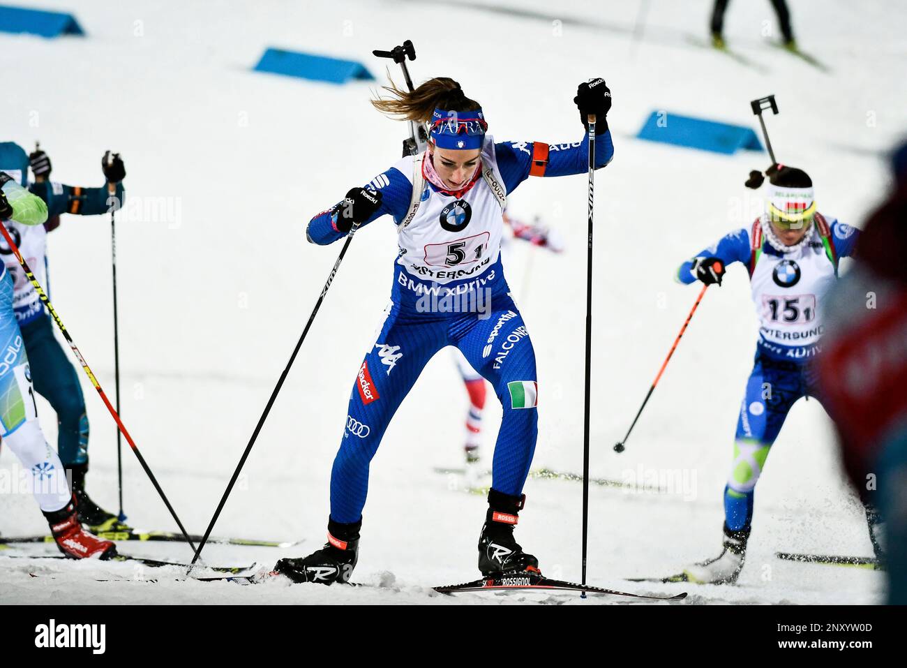 Lisa Vittozzi of Italy in action during the mixed relay 2x6 km+2x7,5 km ...