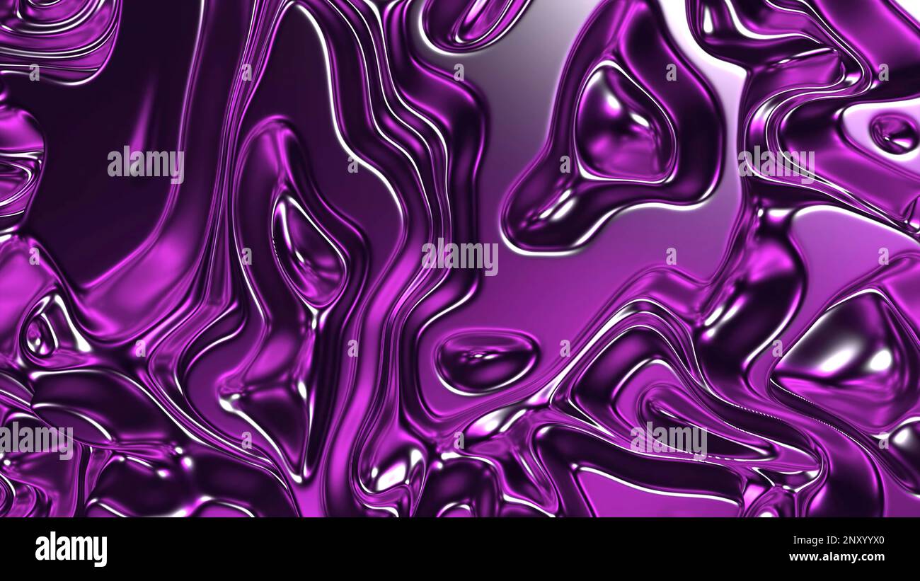 Molten liquid with beautiful patterns. Design. Metallic liquid with ...