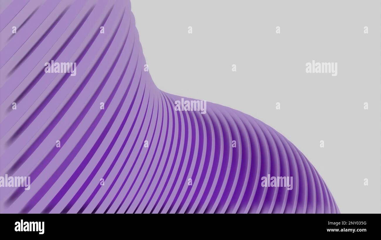 3D animation with moving wave of striped figure. Design. Moving 3d ...