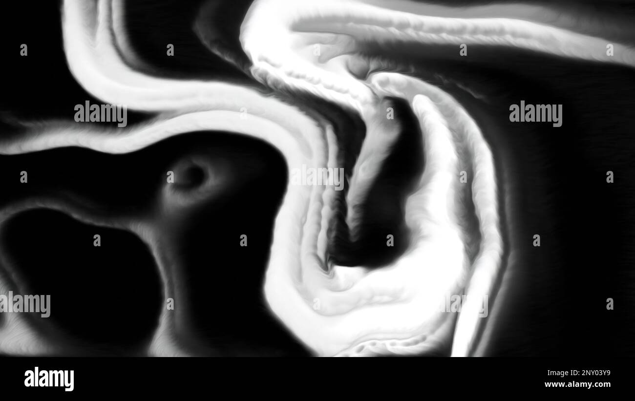 White ghostly streams of lines. Motion. White smoky lines move in ...