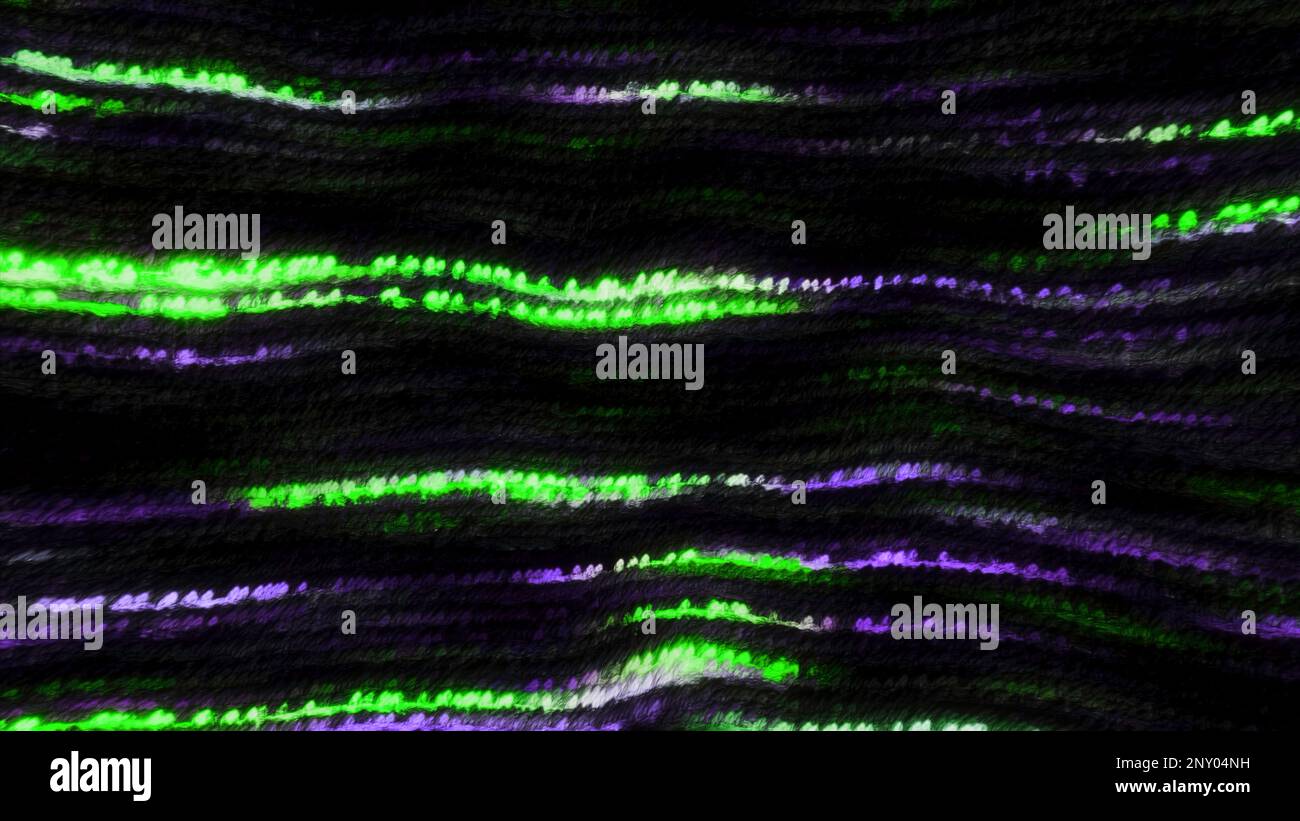 Colorful Lines Move With Glitch Effect Motion Computer Background With Colorful Wavy Lines In