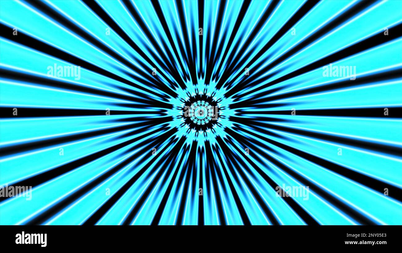 Pulsating round pattern with bright rays. Motion. Bright pattern with ...