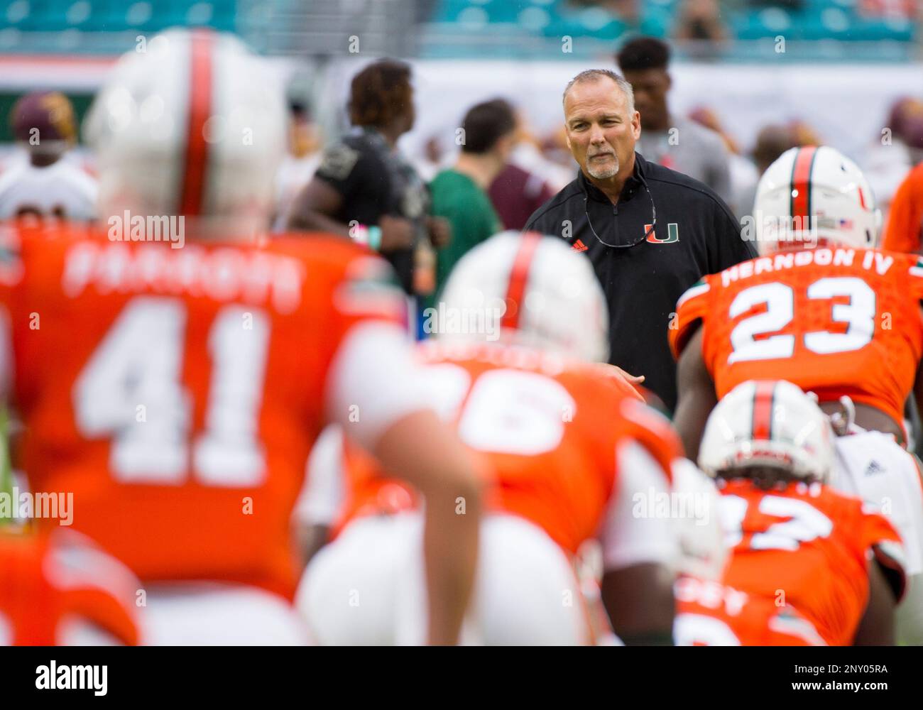 MIAMI GARDENS, FL - SEPTEMBER 02: University of Miami Hurricanes Head ...