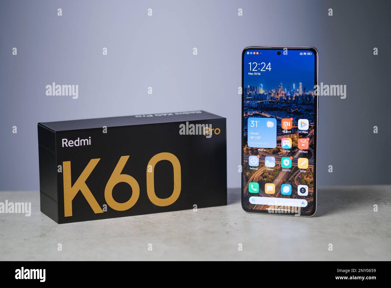 Ho Chi Minh city, Vietnam. March 2023. Redmi K60 phone photos for editorial use Stock Photo - Alamy