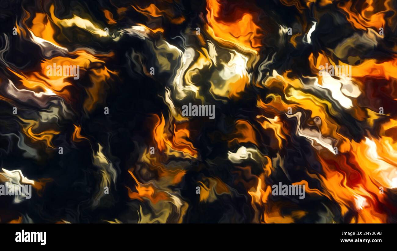 Ripples of vibrating liquid plasma. Motion. Bright patterns of liquid ...