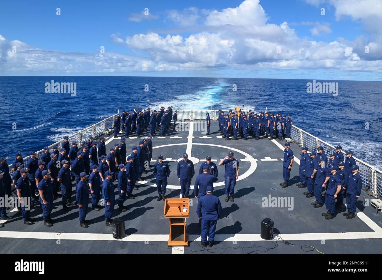 U.S. Coast Guard Capt. Clinton Carlson, commanding officer of USCGC ...